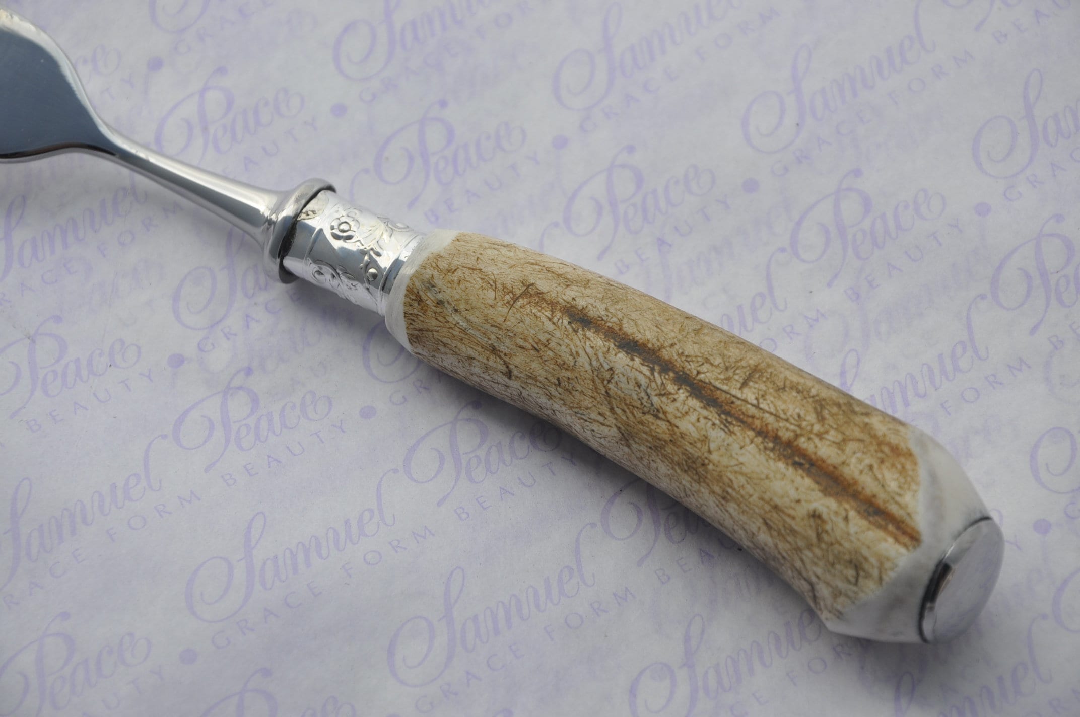 Four New Genuine Stag/antler Handle Steak Forks Silver Ferrule Made ...