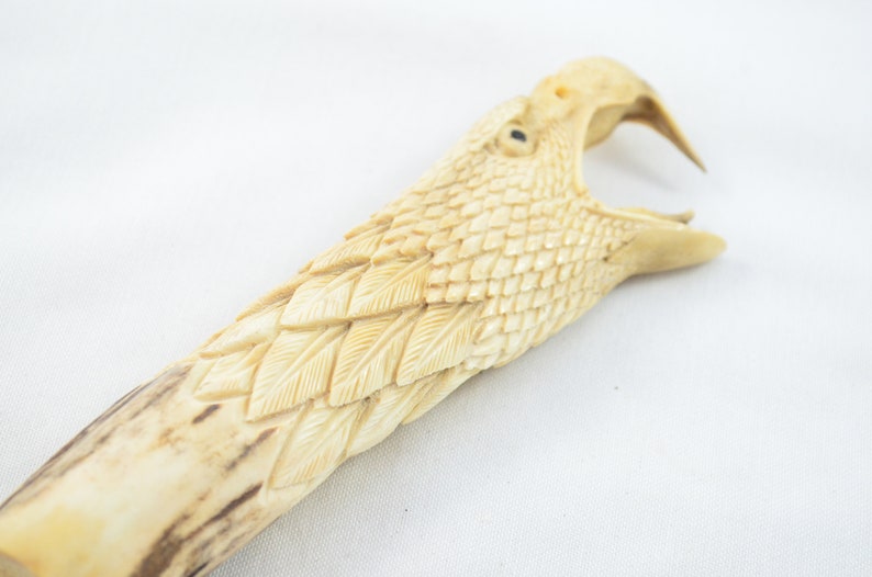 Fantastic Hand Carved American Eagle Walking Stick Cane Top Handle ...