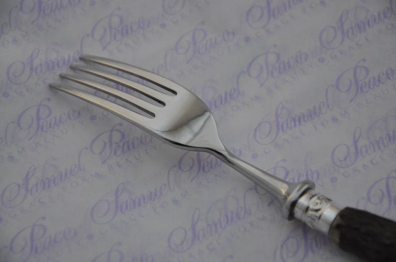 Six Genuine Rare Sambar Stag/antler Handle Steak Forks Silver - Etsy