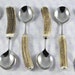 Six New Genuine Stag/antler Handle Soup Spoons Boxed Made in Sheffield ...