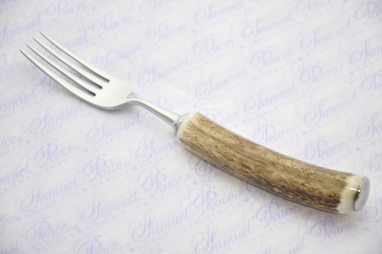 1 Pair Genuine Stag/antler Handle Steak Knife & Fork Made in Sheffield ...