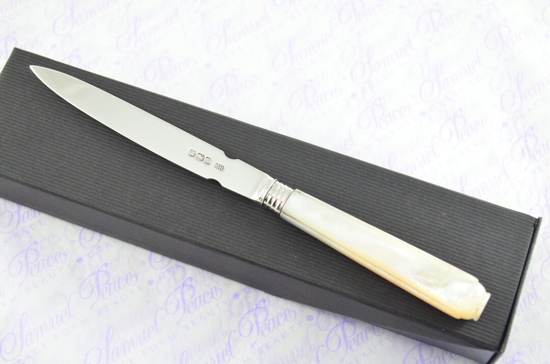 George Howson Heavy Mother of Pearl & Silver Blade Letter Opener/paper ...