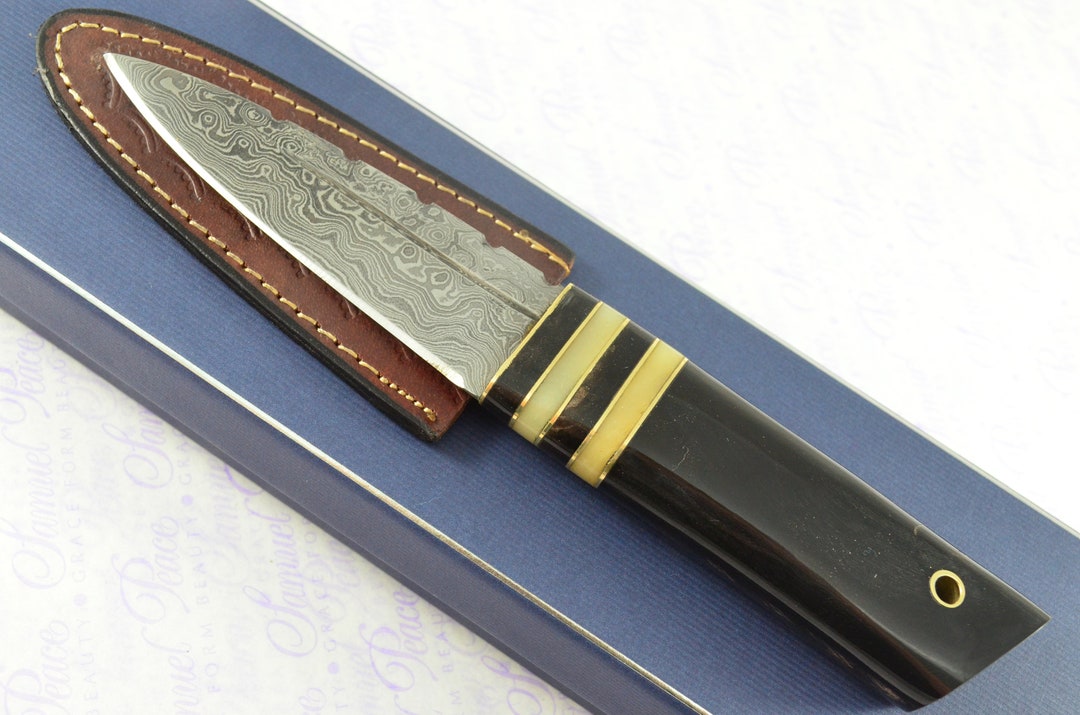 New Genuine Damascus Steel Bespoke Full Tang Kiln Dried Buffalo Handle ...