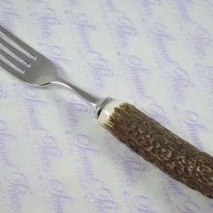 Six Genuine Stag/antler Handle Table Forks Boxed Made in Sheffield ...