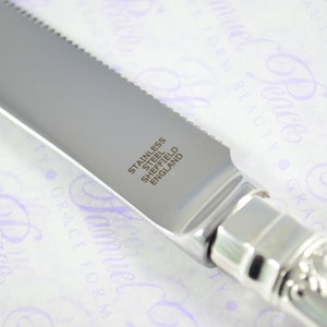 Queens Pattern Sheffield Silver Plated Challah Bread & Cake Knife ...
