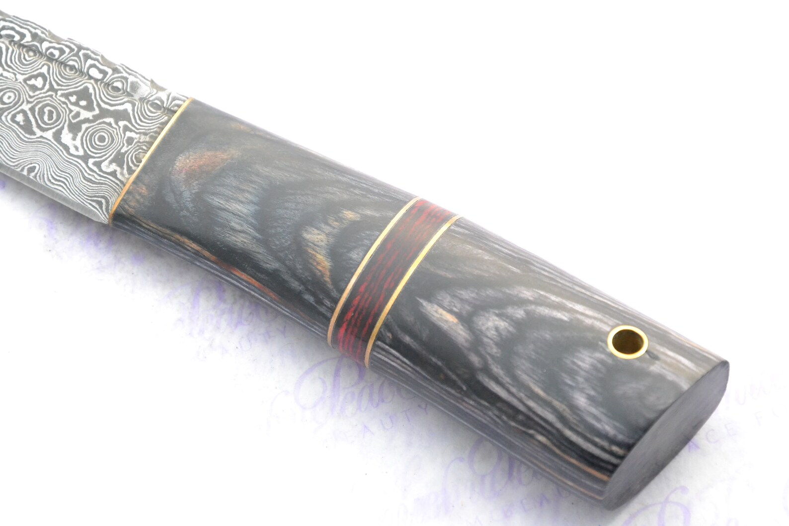 The Thin Red Line Scottish Sgian Dubh Damascus Steel Made in - Etsy