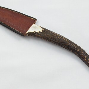 A Fantastic Genuine Hand Forged Carbon Steel Stag Horn Full Tyne Antler ...