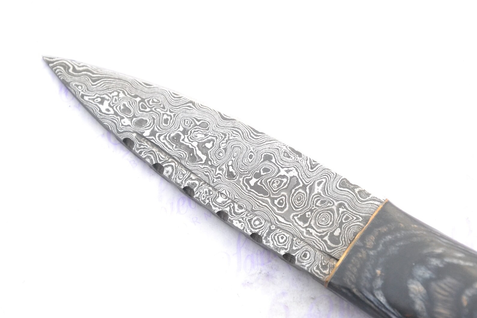 The Thin Red Line Scottish Sgian Dubh Damascus Steel Made in - Etsy
