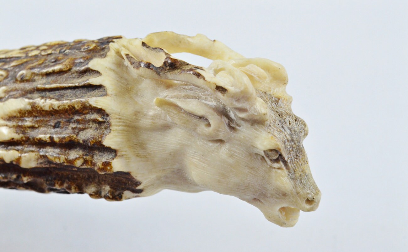 Amazing Bespoke Hand Carved Antelope Stag Horn Antler Handle | Etsy