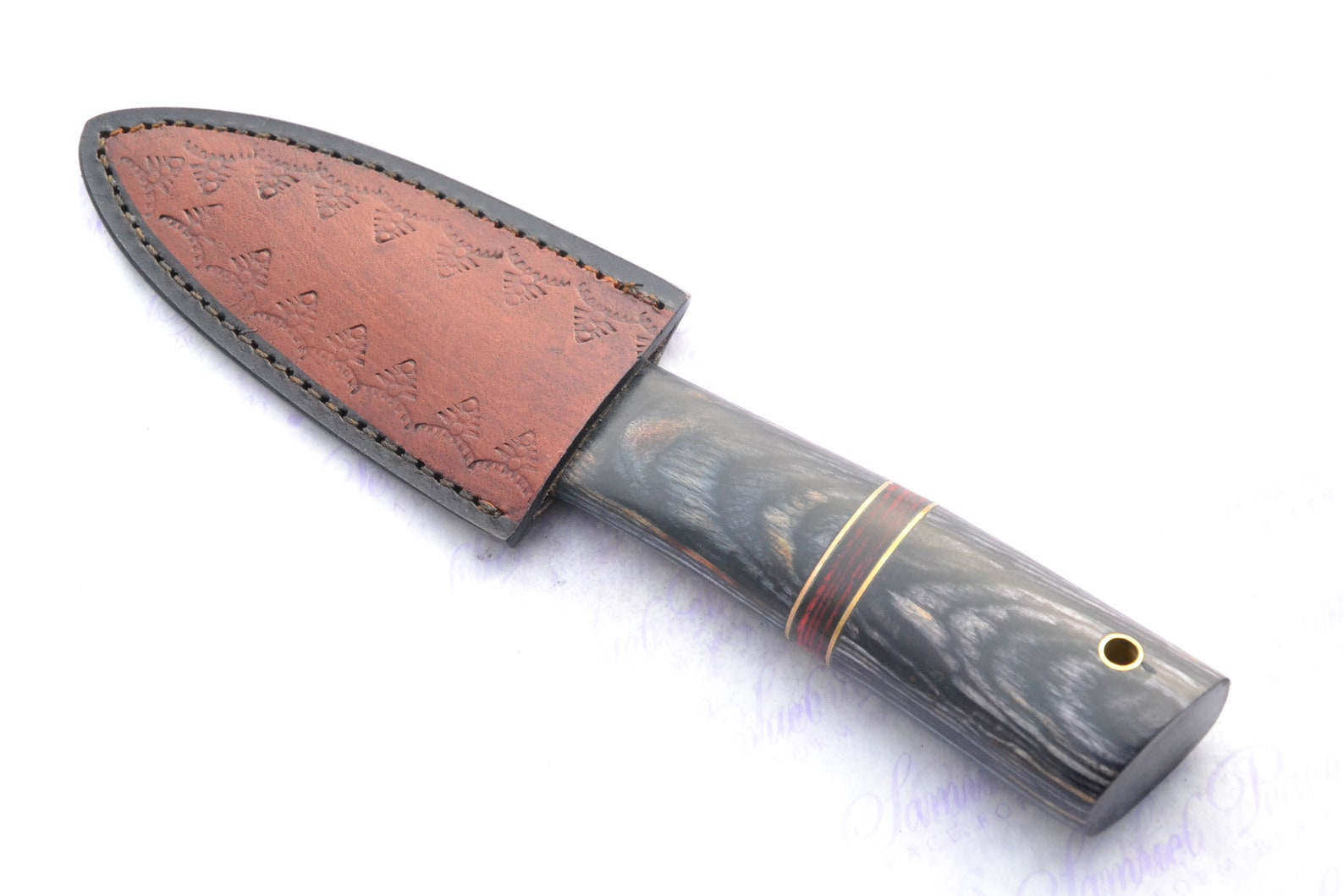 The Thin Red Line Scottish Sgian Dubh Damascus Steel Made in - Etsy