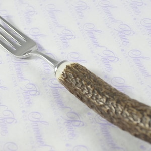 Six Genuine Stag/antler Handle Table Forks Boxed Made in Sheffield ...