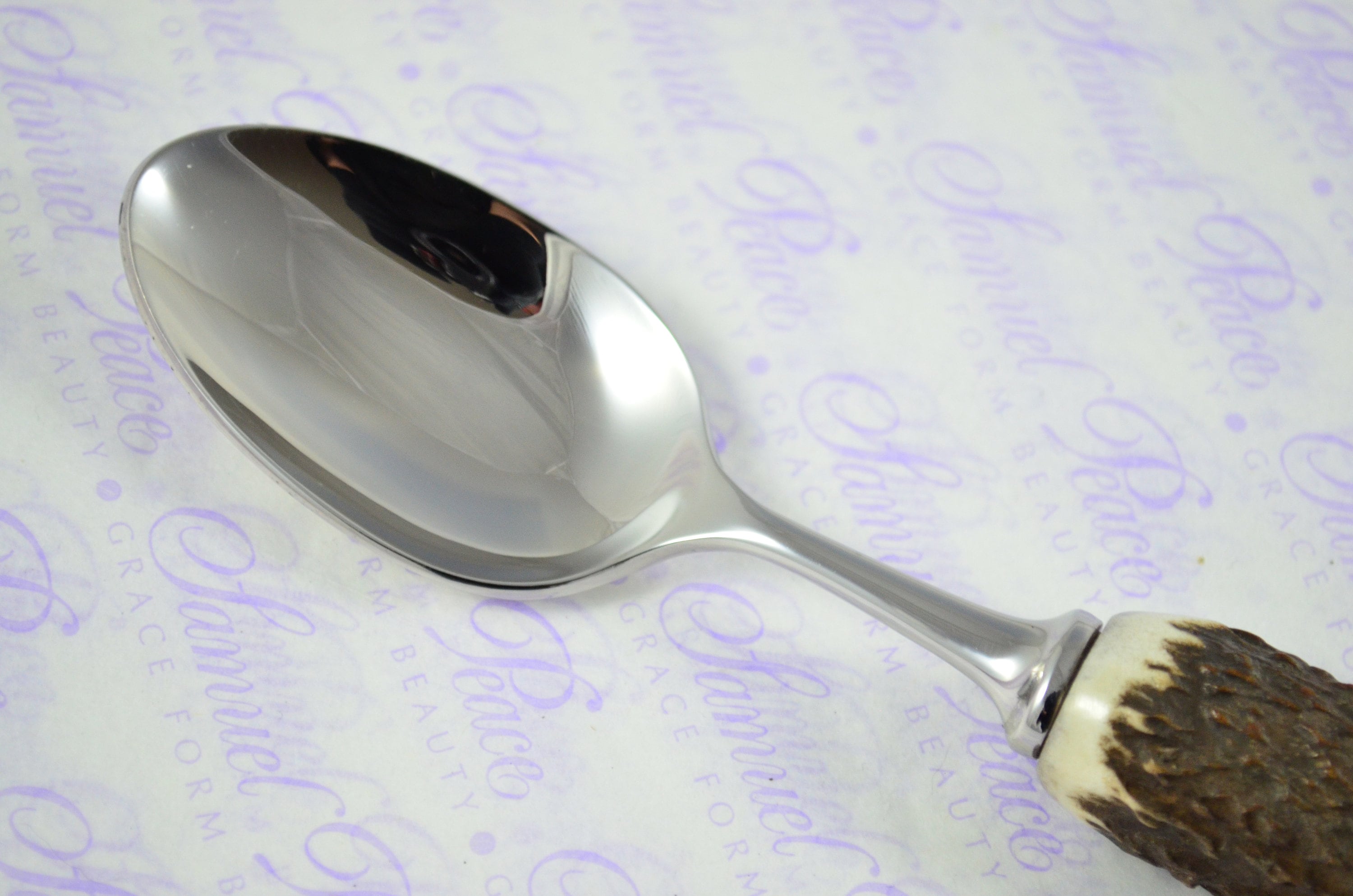 Six New Genuine Stag/antler Handle Dessert Spoons Boxed Made - Etsy