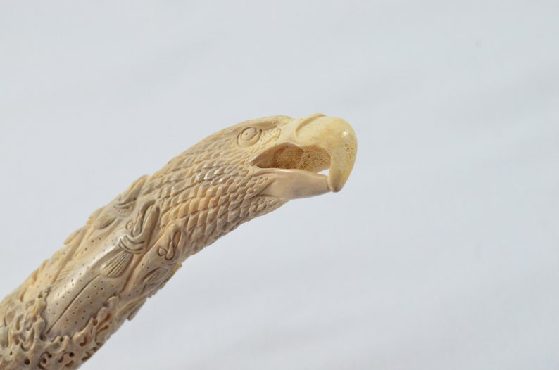 Fantastic Hand Carved American Eagle Walking Stick Cane Top Handle ...