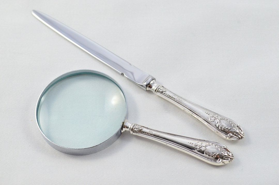 Fantastic Vintage Ornate Pattern Sterling Silver Desk Set Hallmarked ...