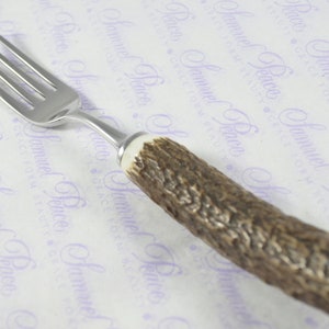 Six Genuine Stag/antler Handle Steak Forks Boxed Made in Sheffield ...