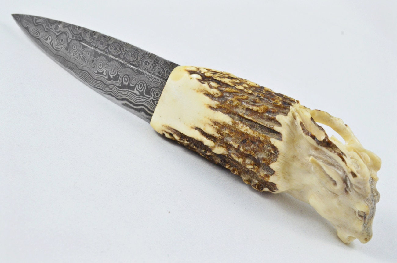 Amazing Bespoke Hand Carved Antelope Stag Horn Antler Handle | Etsy