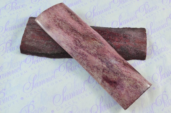 Pair of Pink Dyed Camel Bone Natural Knife Scales Knife Making | Etsy