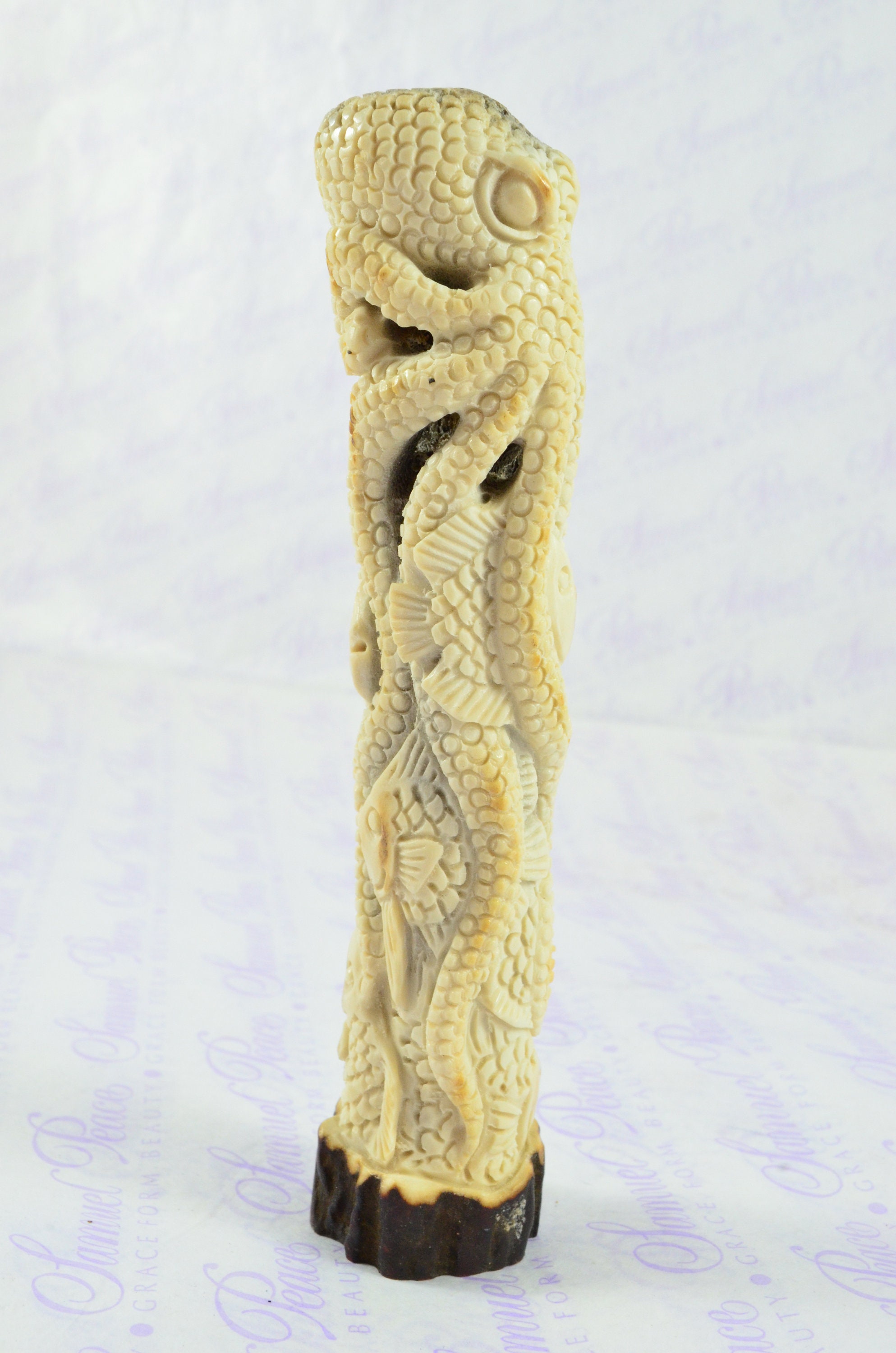 Fantastic Hand Carved Octopus Walking Stick Cane Top Handle Stag Antler ...