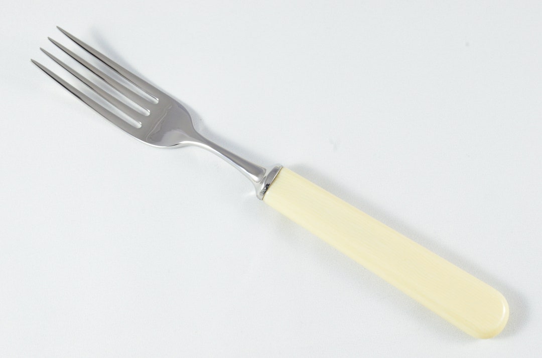 New Fantastic Genuine Cream/white Handle Table Fork Made in Sheffield ...