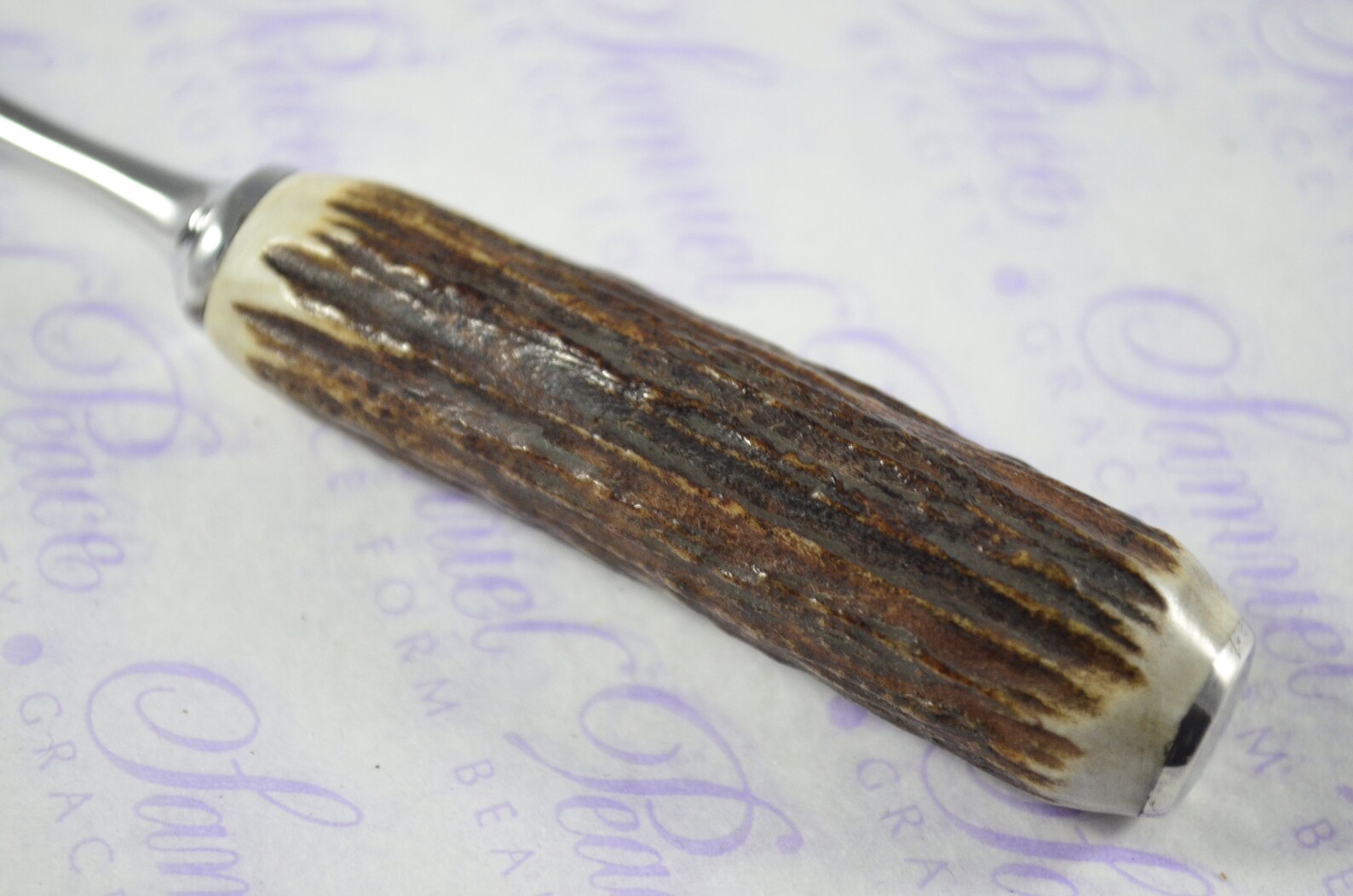 Six New Genuine Stag/antler Handle Tea Spoons Boxed Made in Sheffield ...