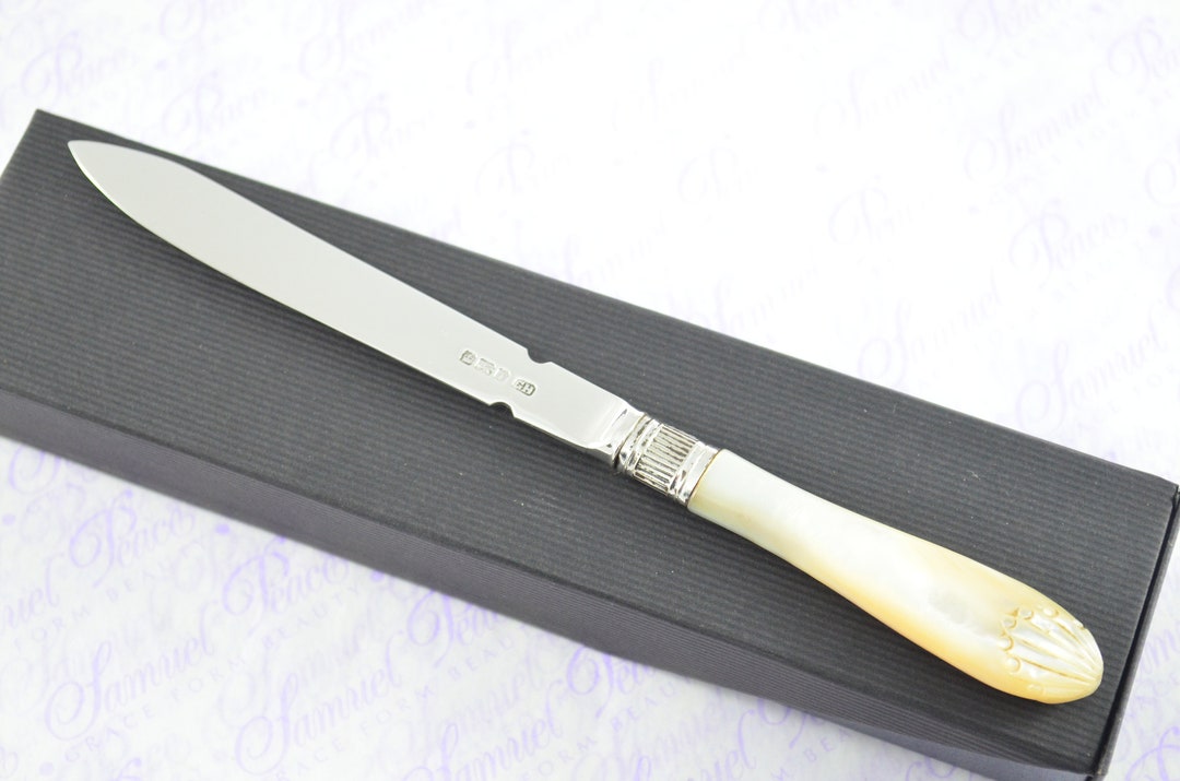 George Howson Heavy Mother of Pearl & Silver Blade Letter Opener/paper ...