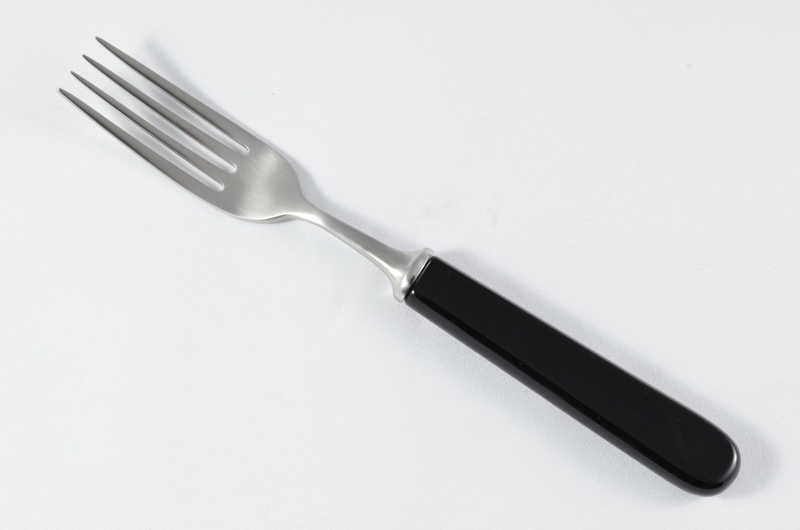 New Fantastic Genuine Black Handle Steak Fork Brushed Finish Made in ...