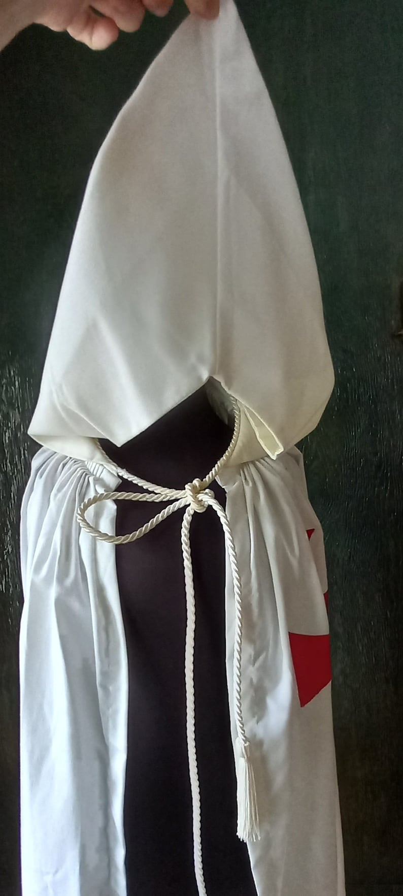 Vintage Knights Templar Robe: White Linen Masonic Hooded Regalia - Etsy