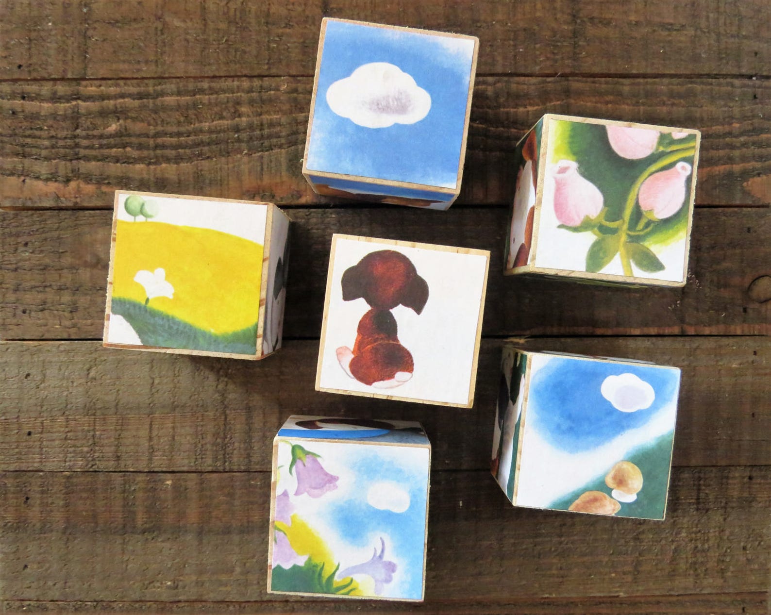 Storybook Blocks / The Poky Little Puppy / Baby Blocks / | Etsy