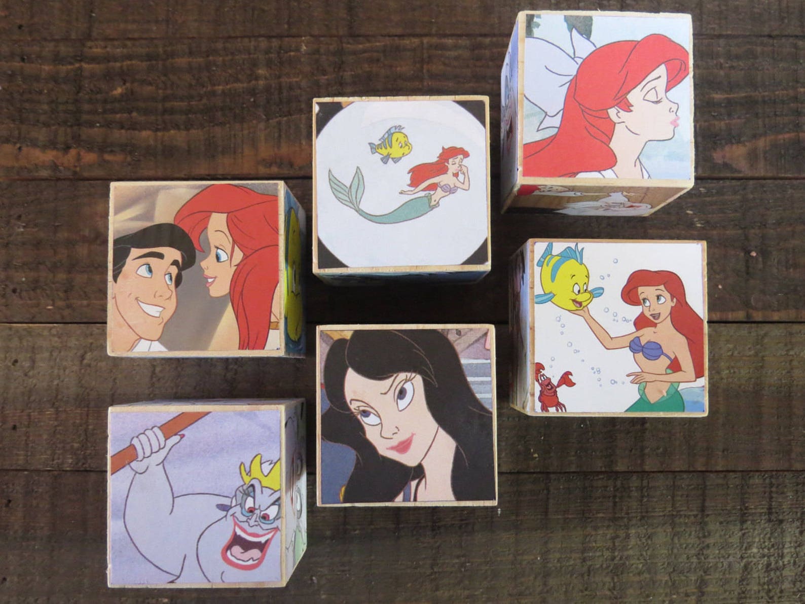 Storybook Blocks / the Little Mermaid / Baby Blocks / Walt Disney ...
