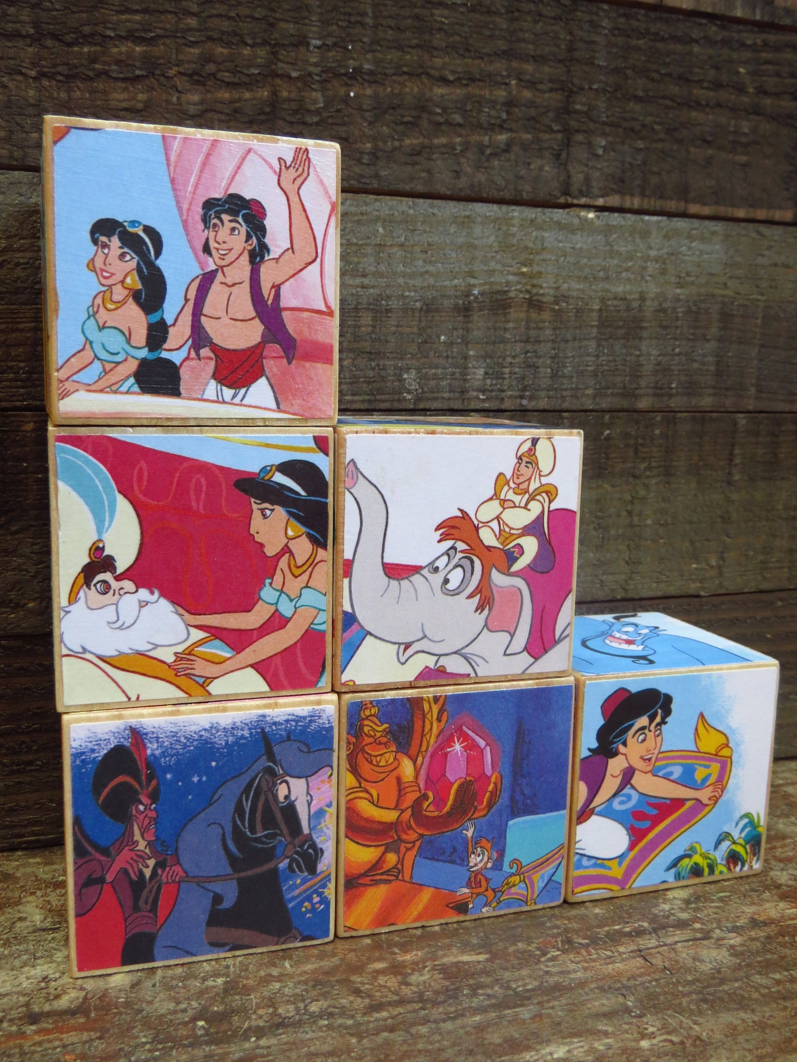 Aladdin Storybook Baby Blocks / Storybook Baby Shower / Aladdin Baby ...
