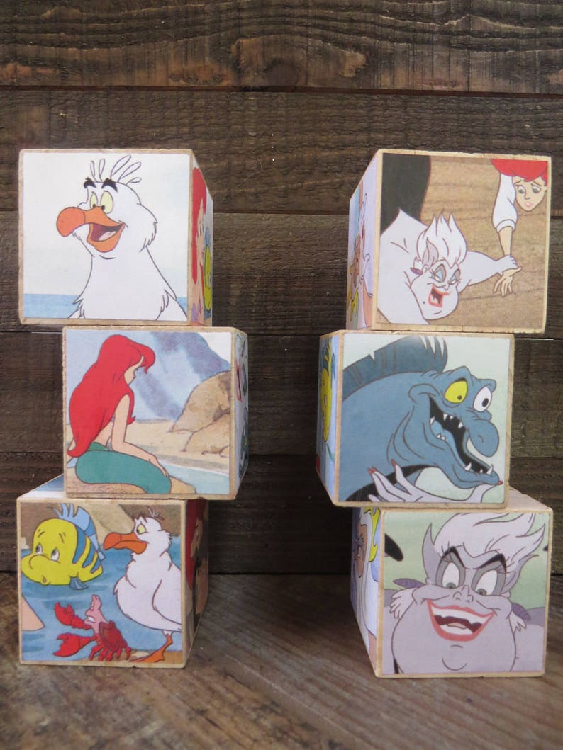 Storybook Blocks / the Little Mermaid / Baby Blocks / Walt Disney ...