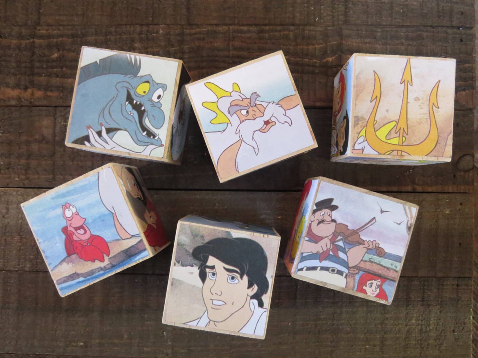 Storybook Blocks / the Little Mermaid / Baby Blocks / Walt Disney ...