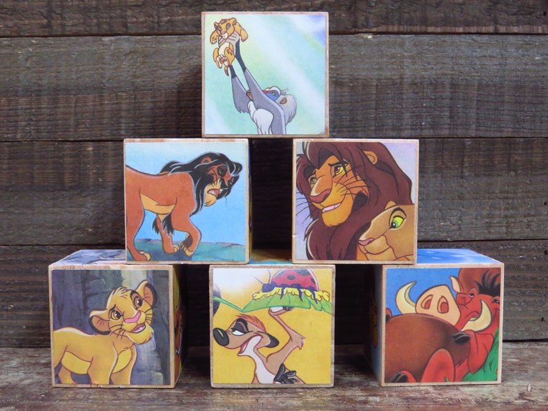 The Lion King / Storybook Baby Blocks / Storybook Baby Shower | Etsy