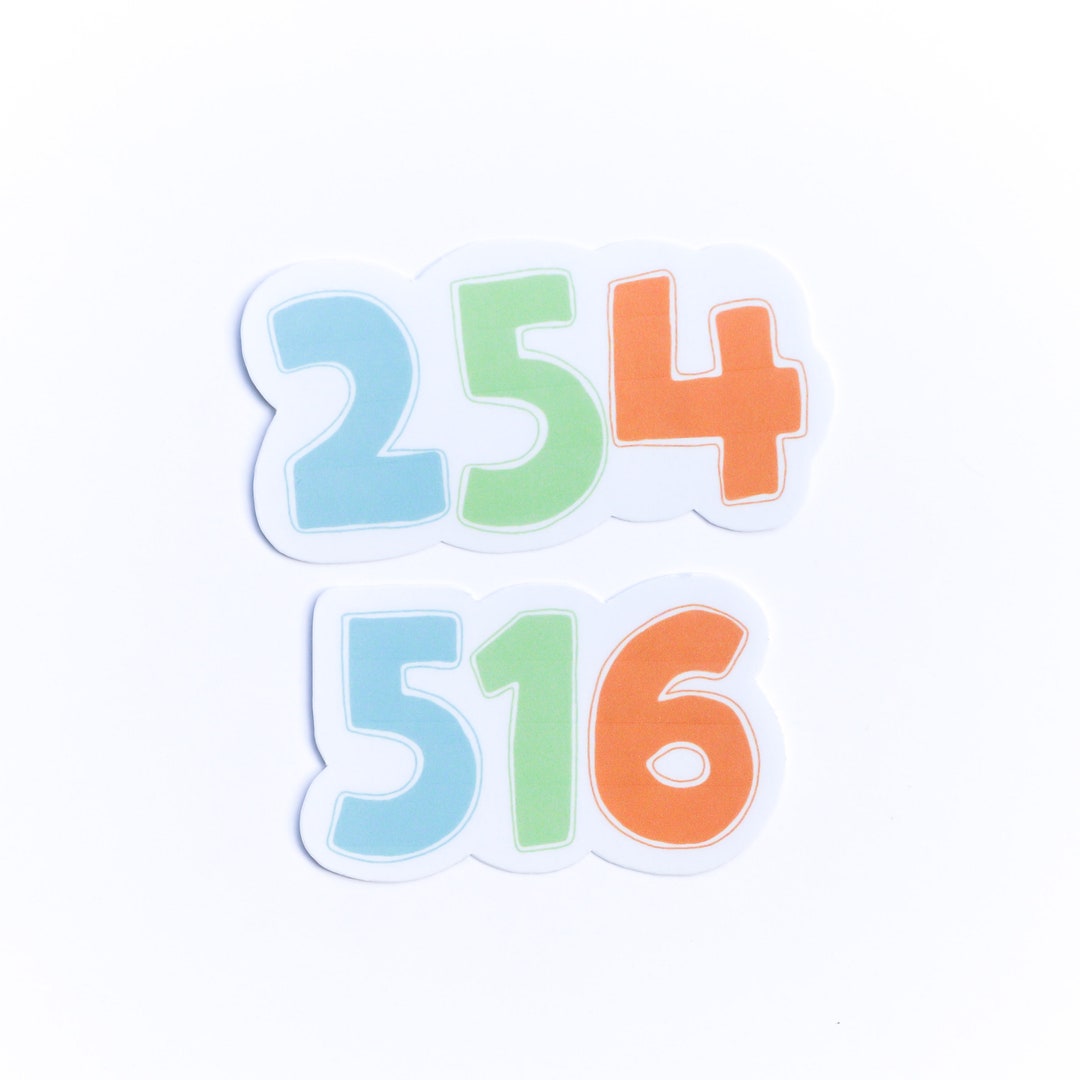 CUSTOM Area Code Sticker - Etsy