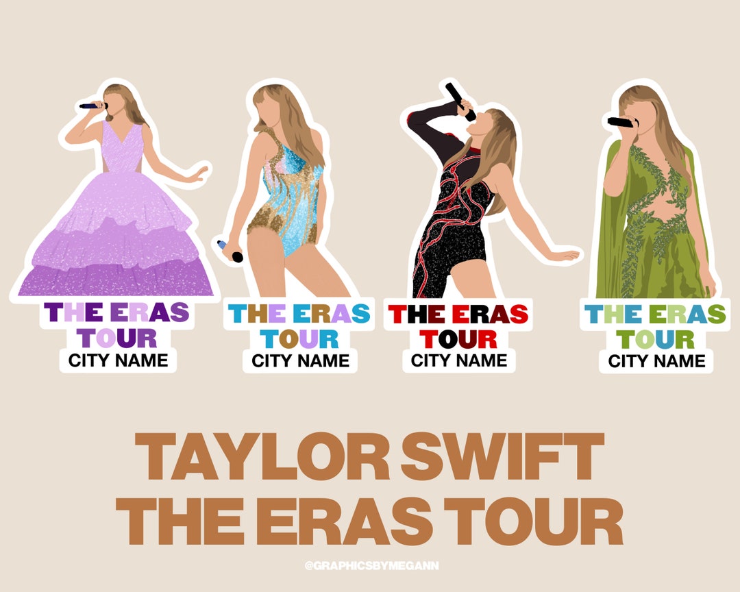 Taylor Swift the Eras Tour Outfit Stickers 2023 CUSTOM - Etsy