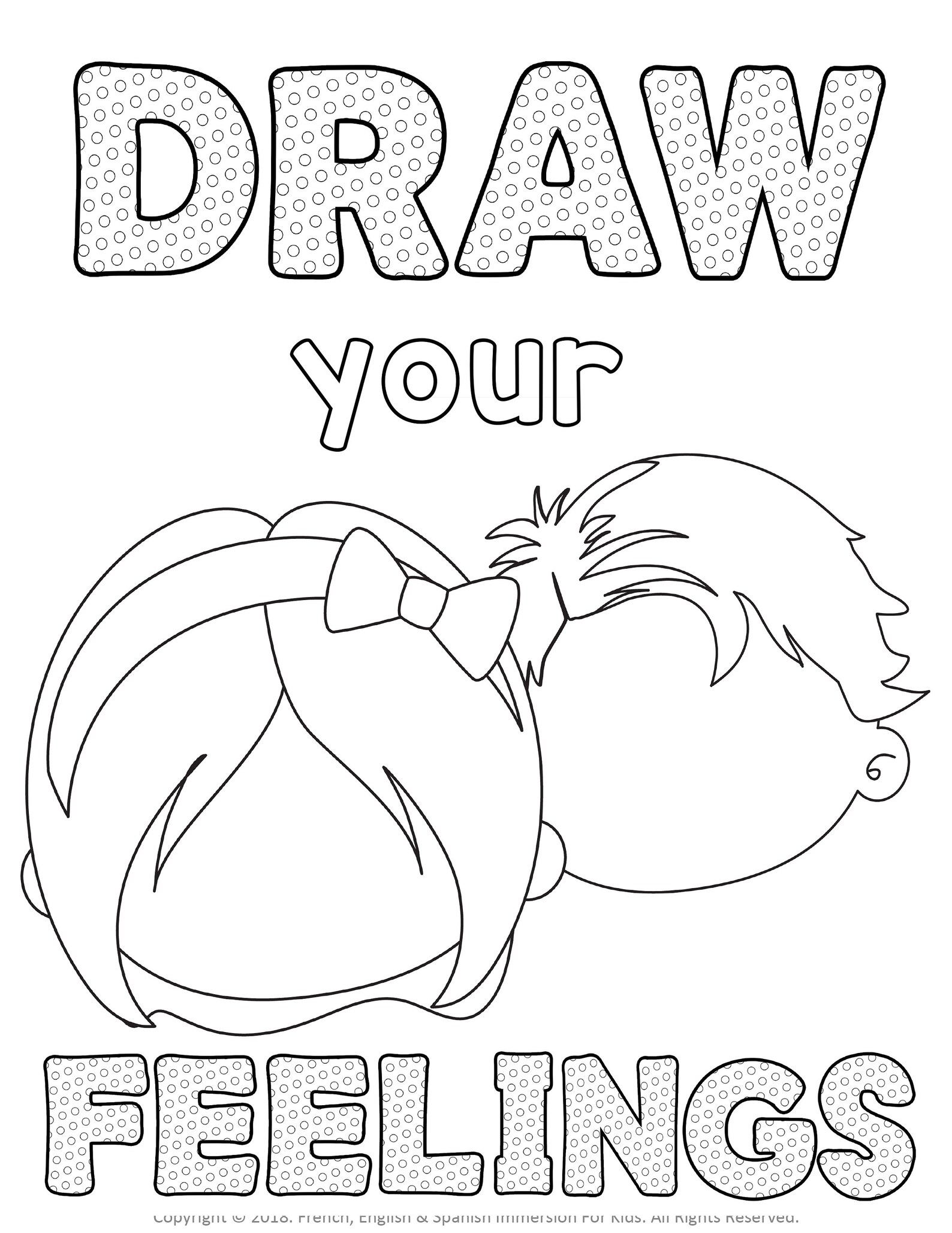 My Feelings Flashcards Colouring pages Colouring book | Etsy