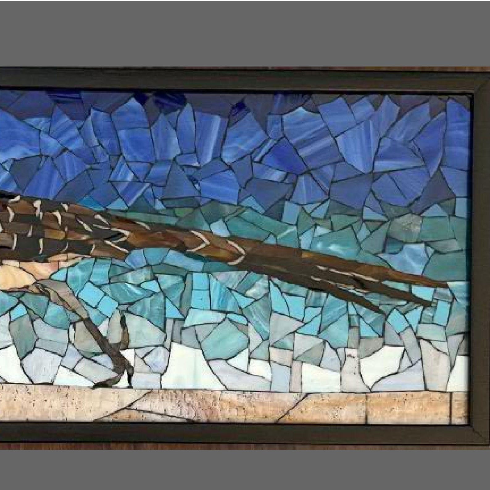 Roadrunner - Glass Mosaic Artwork 26x12 by Artist Mosaicsbykarla - Etsy