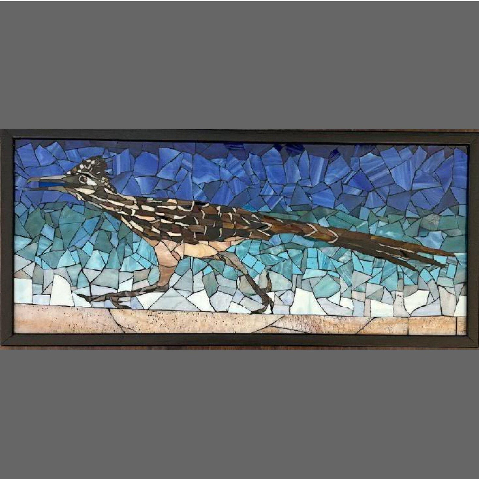 Roadrunner - Glass Mosaic Artwork 26x12 by Artist Mosaicsbykarla - Etsy