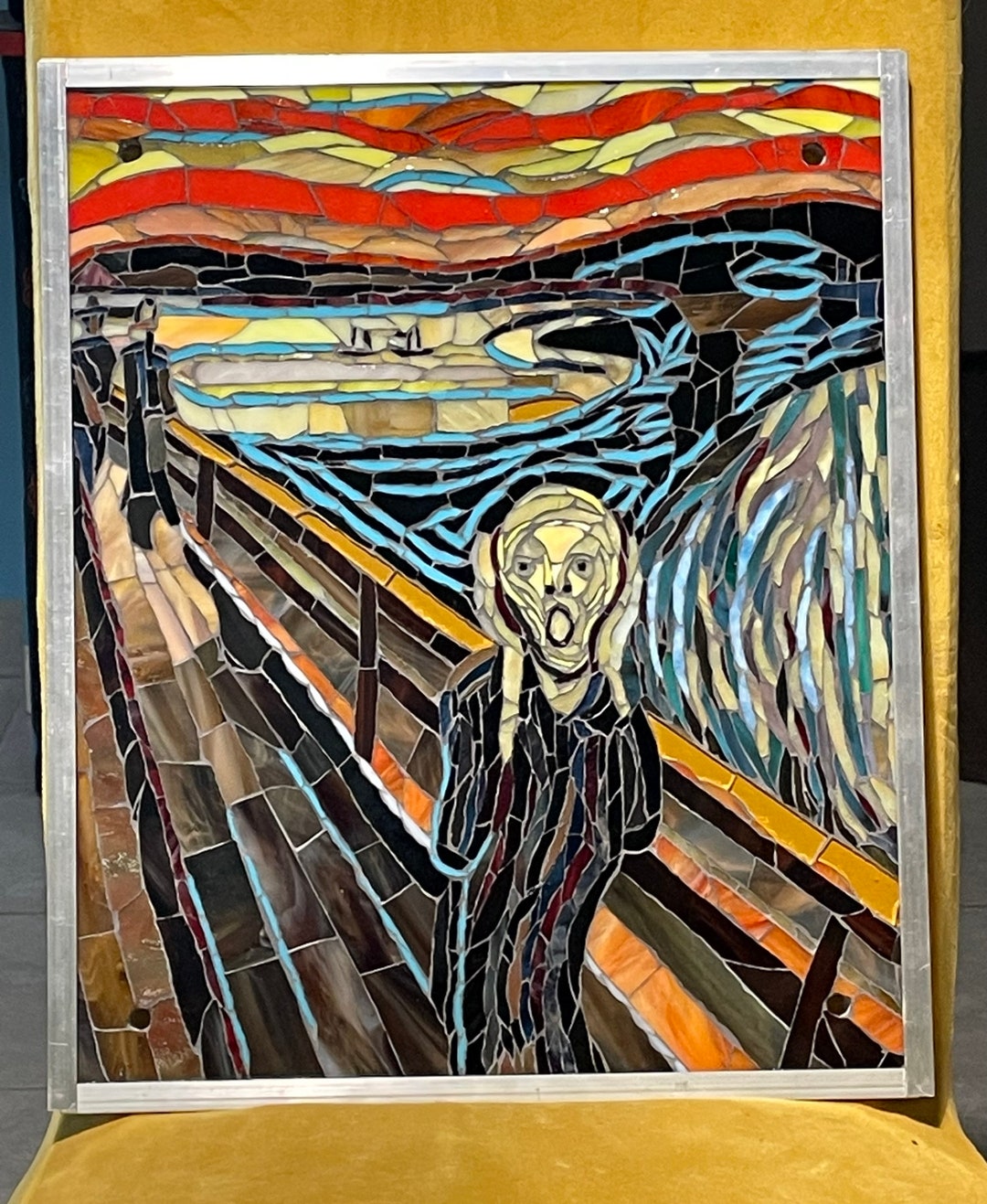 The Scream - Glass Mosaic Artwork by Artist Mosaicsbykarla - Etsy