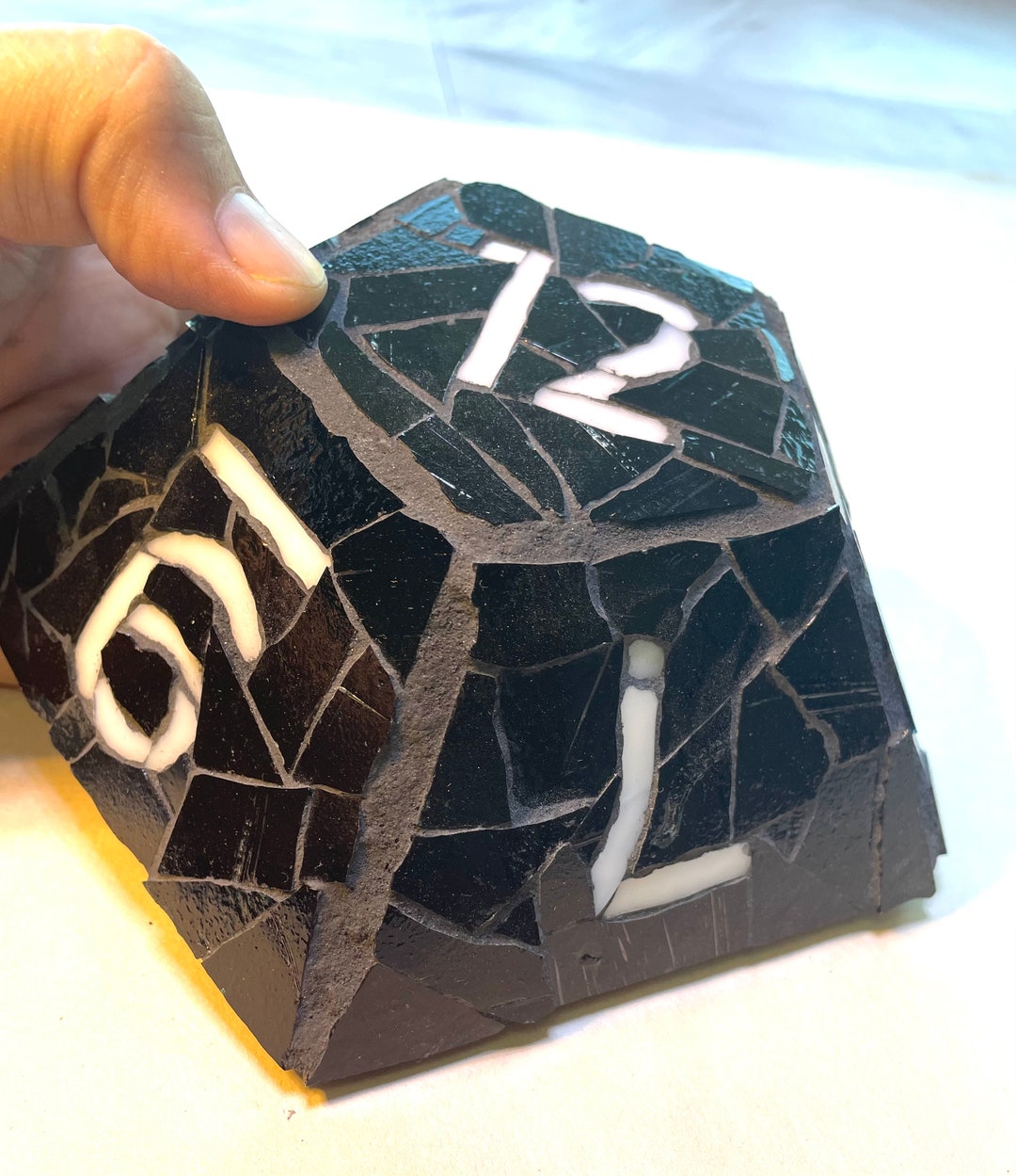 D12 D&D 12-sided Die Dice Mosaic Artwork 6-1/2" by Artist ...