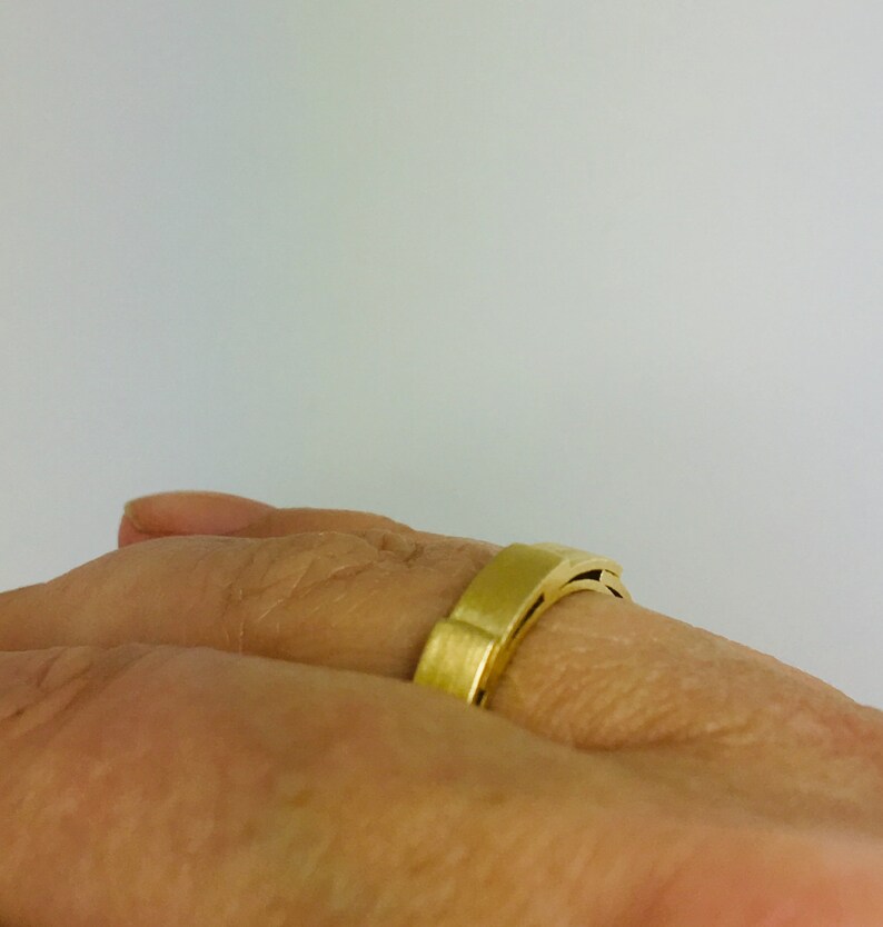 Contemporary Ring Gold Layered Sheets Plated Sterling Silver | Etsy