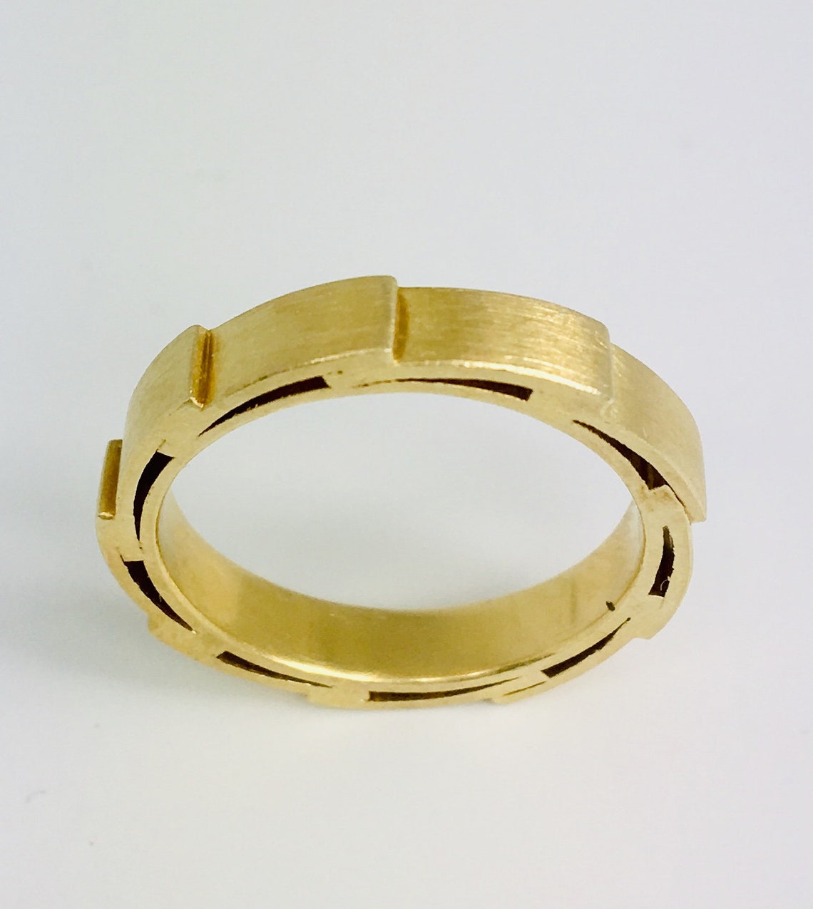 Contemporary Ring Gold Layered Sheets Plated Sterling Silver | Etsy