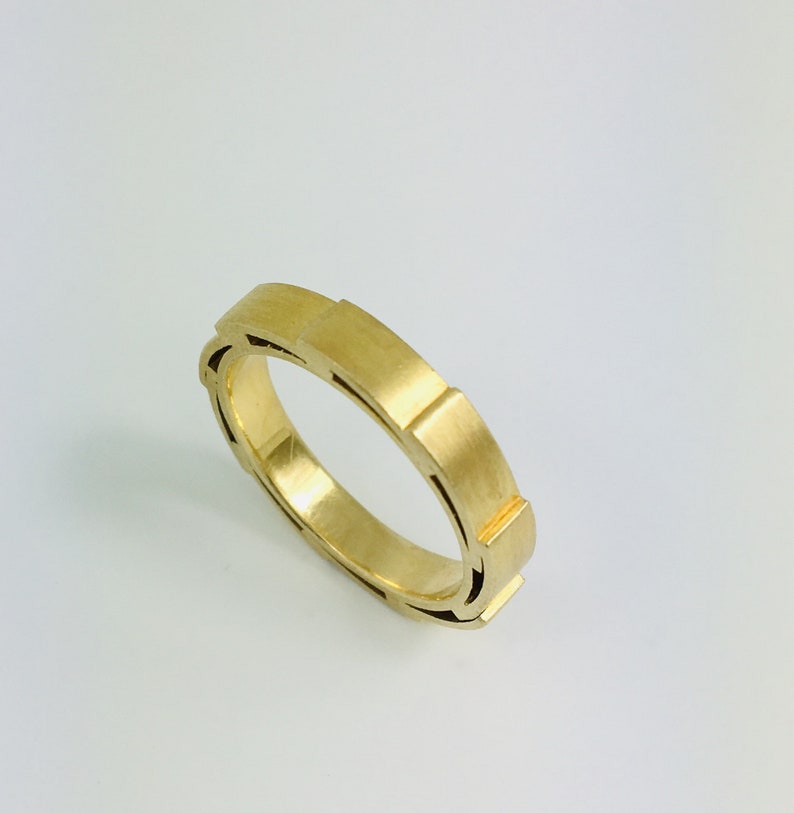 Contemporary Ring Gold Layered Sheets Plated, Sterling Silver, Handmade ...