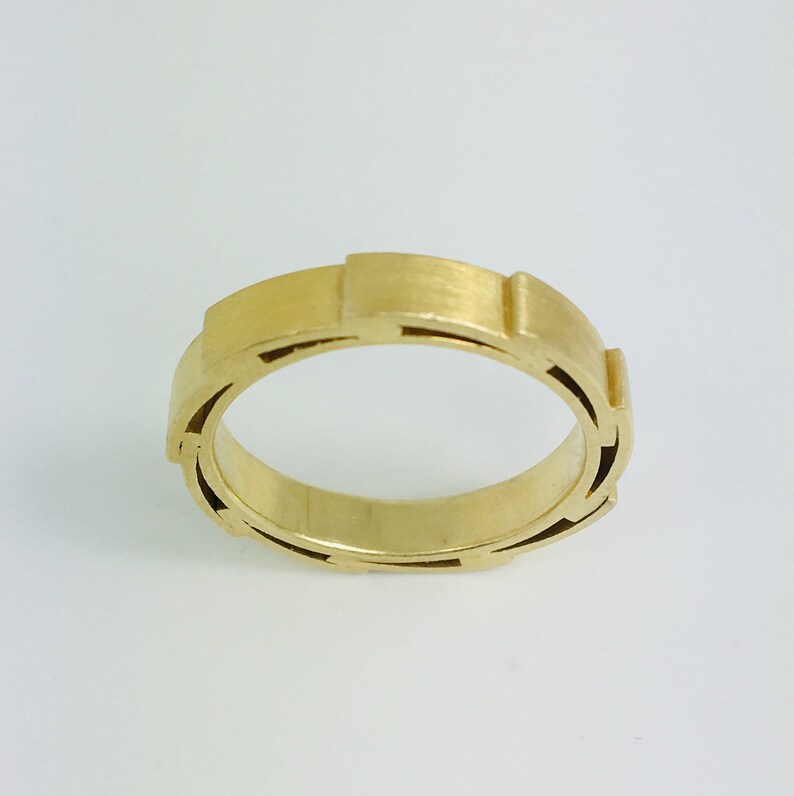 Contemporary Ring Gold Layered Sheets Plated Sterling Silver | Etsy