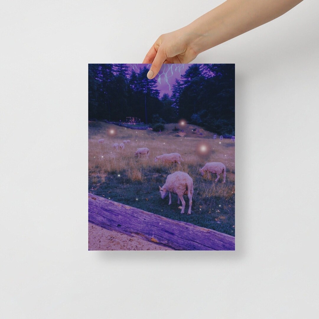 Dreamcore Sheep: Surreal Lightning & Orb Photo Print From Sturbridge ...