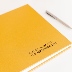 Premium Gold Wedding Guest Book or Wedding Album | Coated Linen ...