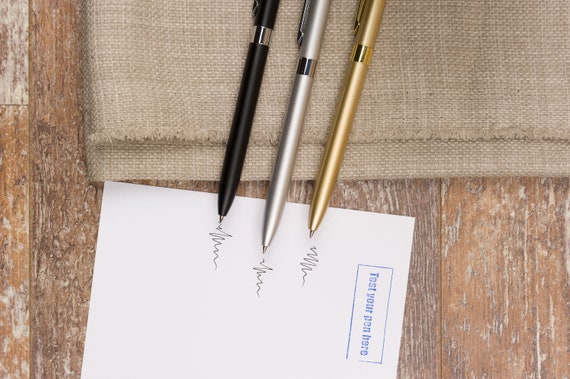 Gold Silver and Black Pen for Writing in Guest Books or Photo | Etsy