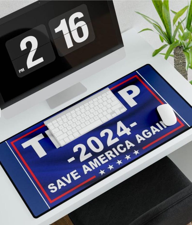 Trump 2024 Make America Great Again Desk Mat Political Decor, Patriotic ...