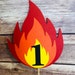 Flame Cake Topper, Flame Topper, Fire Cake Topper, Fire Topper, Fireman ...