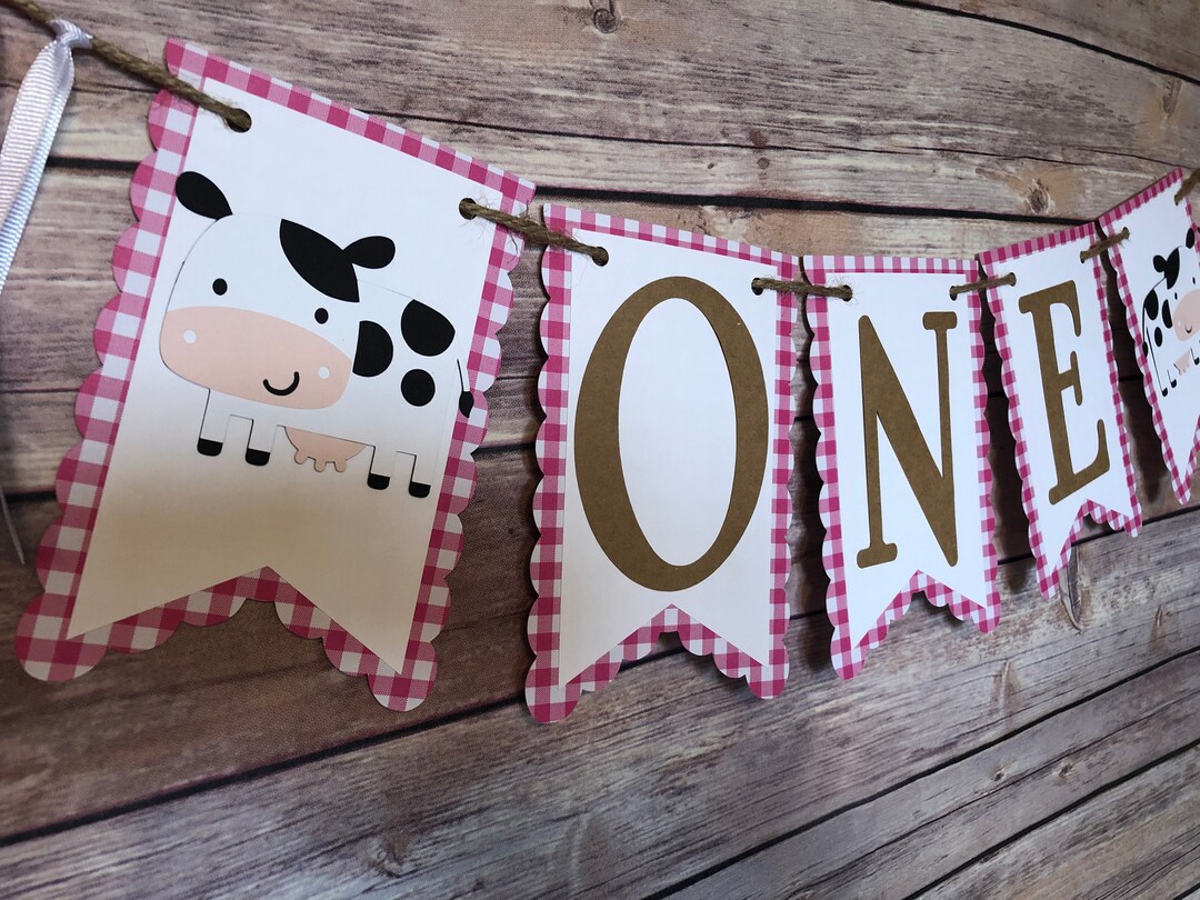 Cow Banner, Farm Banner, Barnyard Banner, Western Banner, Rustic Banner ...